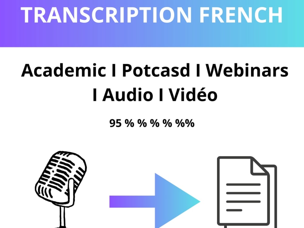 Transcription - Translation French | Upwork