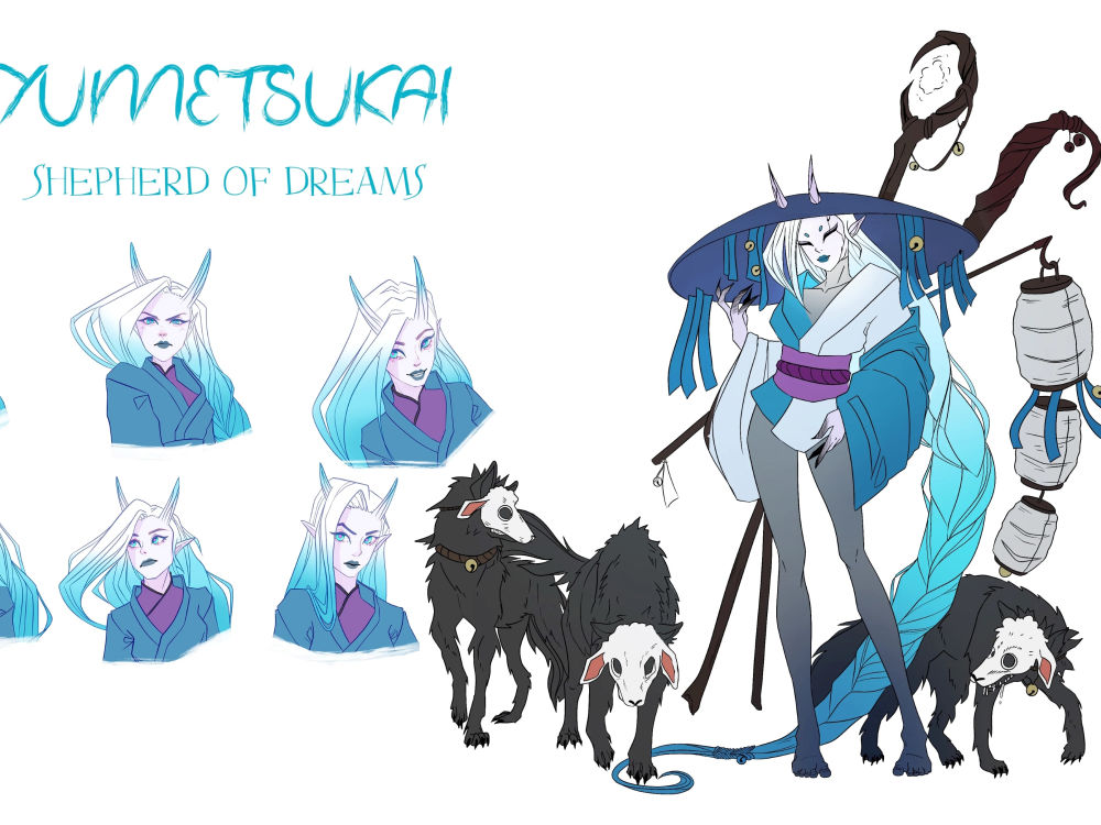 2d character design with reference sheet | Upwork