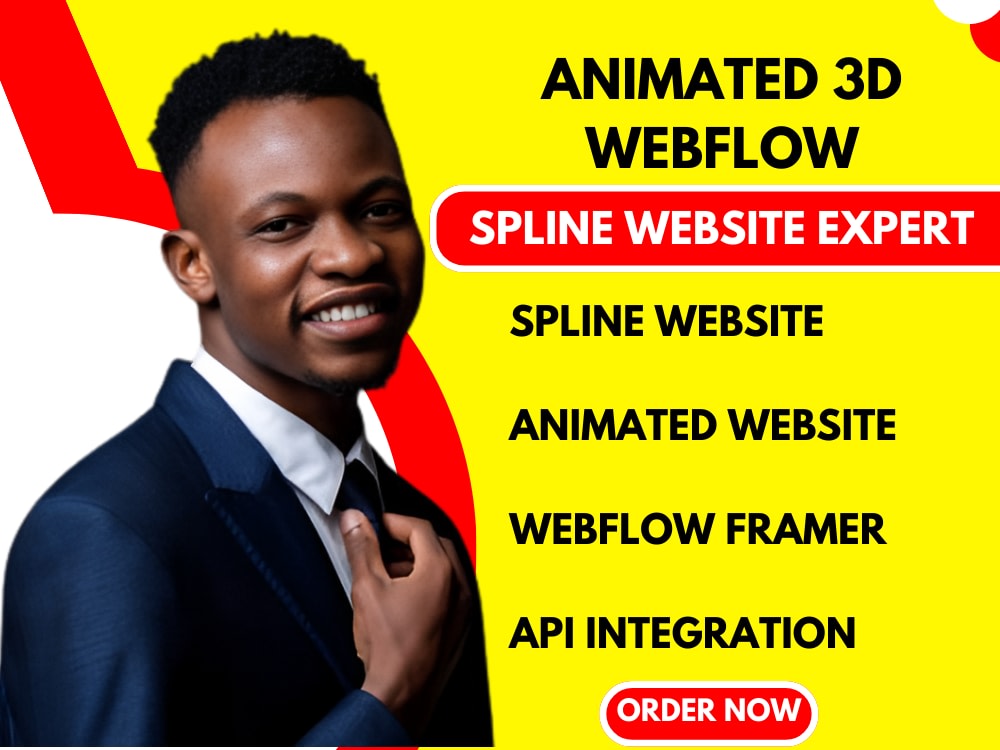 Spline 3D animation website with webflow website, 3D spline, Framer | Upwork