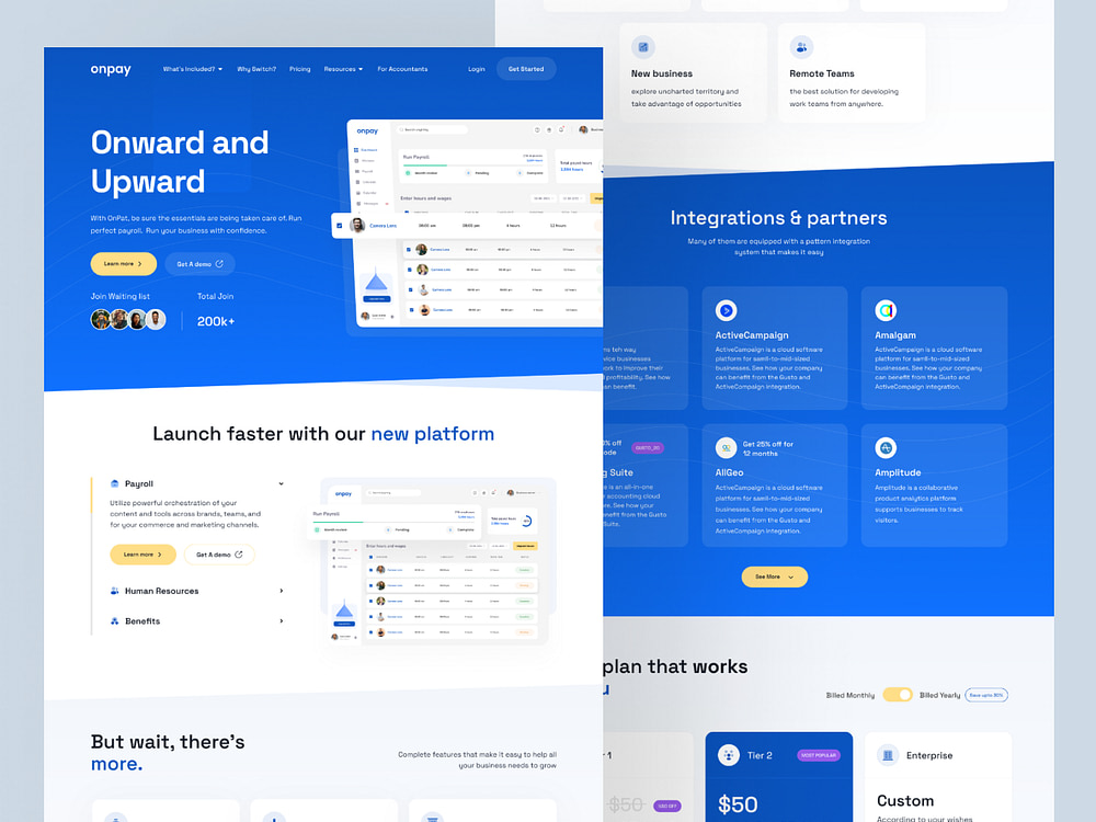 A modern and unique landing page design | Upwork