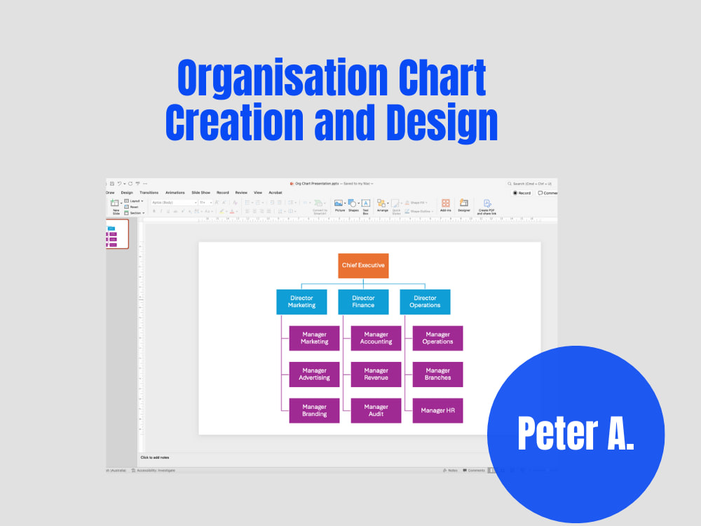 A professional looking organisation chart using SmartArt | Upwork