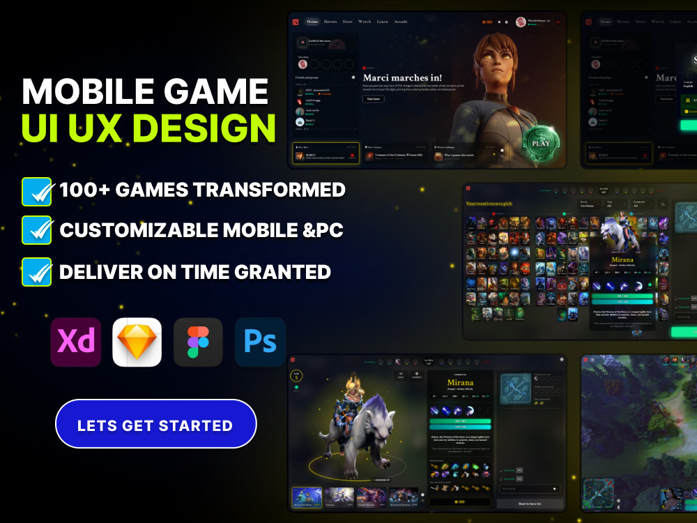 Modern game UI UX for your PC and mobile | Upwork