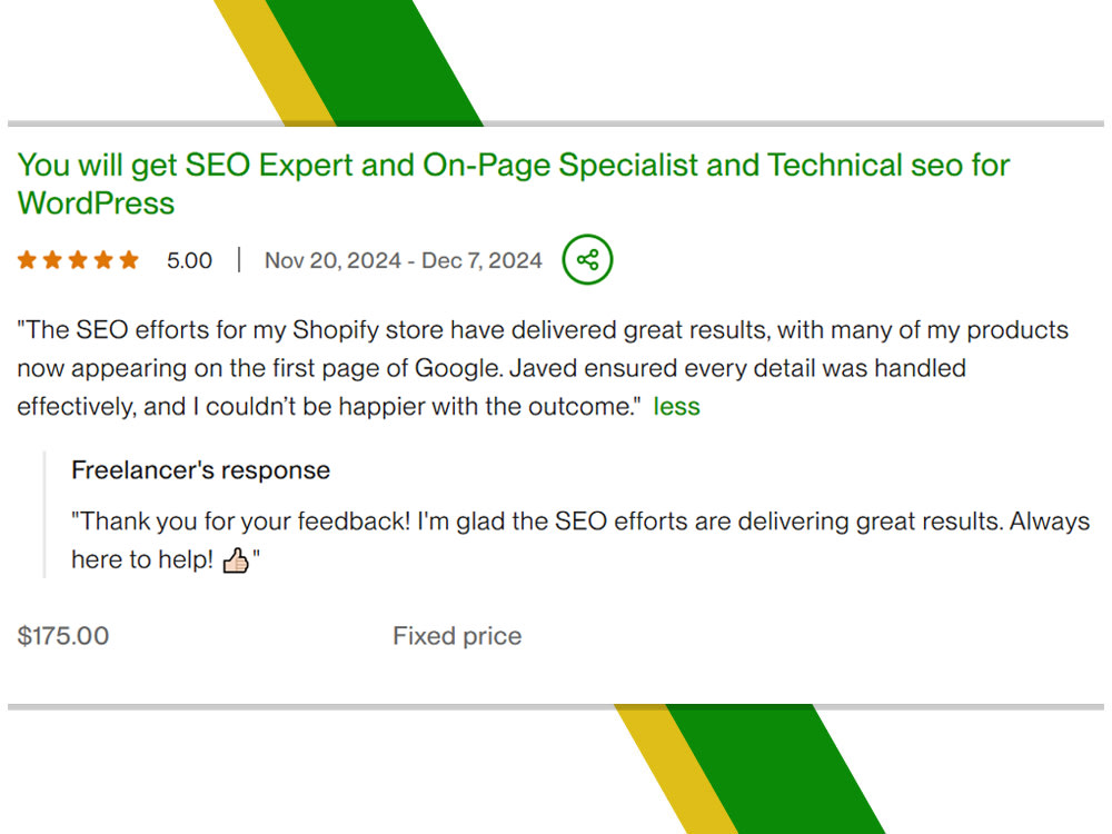 Shopify SEO Expert | On-Page & Technical SEO Optimization | Upwork