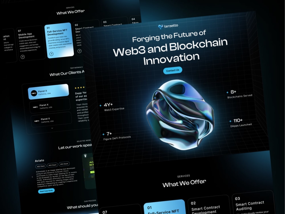 An exquisite blockchain website | Upwork