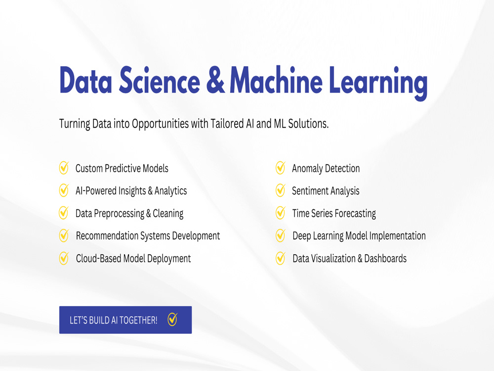Machine learning models, data science tasks, and predictive analytics. | Upwork