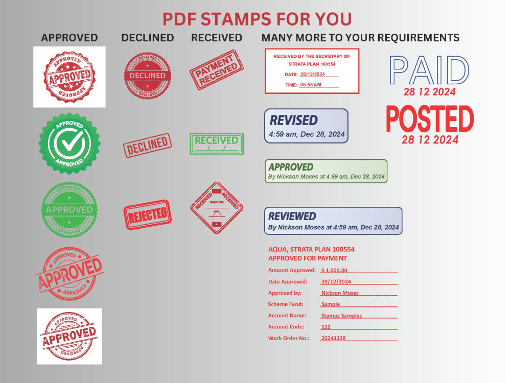 A Professional Dynamic PDF stamp Customized to your Requirements | Upwork