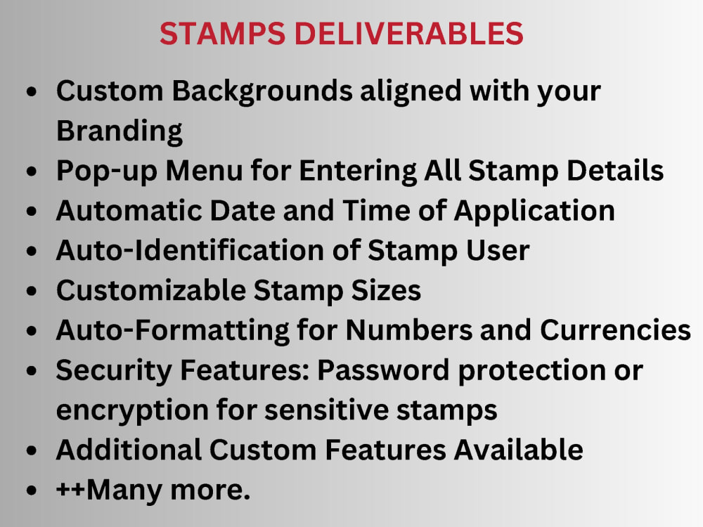 A Professional Dynamic PDF stamp Customized to your Requirements | Upwork