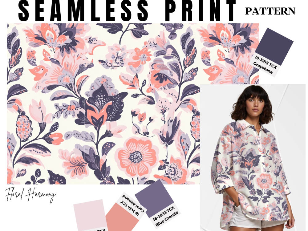 Creative Textile Seamless Print Pattern Design for Fashion & Home Décor ...