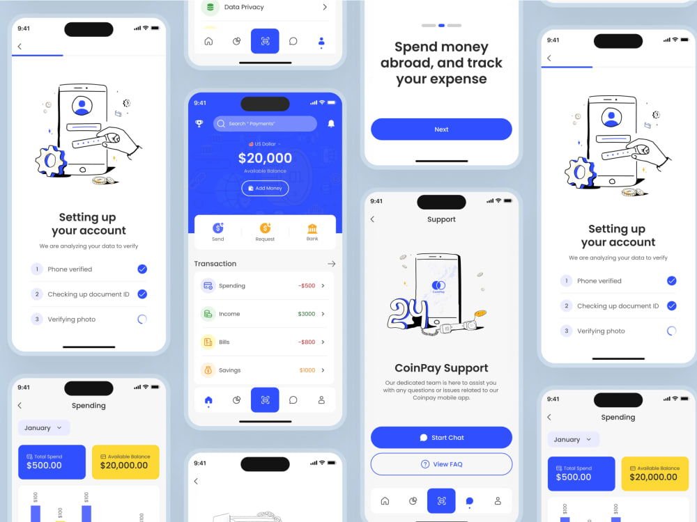 Custom UX UI Design For Your Mobile App | UXUI | UI UX In Figma | Upwork