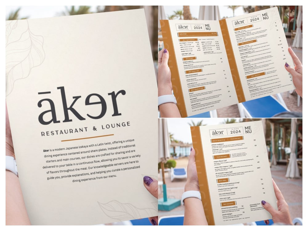 Attractive Menu Design, Custom Food Menu, Trifold Menu Design, Price ...