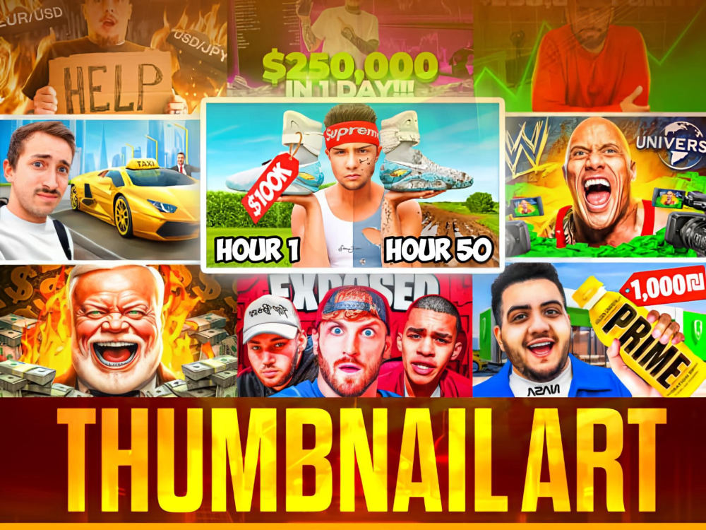 Youtube thumbnail design that drives a high CTR | Upwork