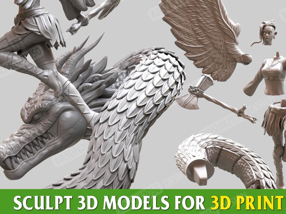 Sculpt character, dnd, diorama, miniature, statue, molding for 3d ...