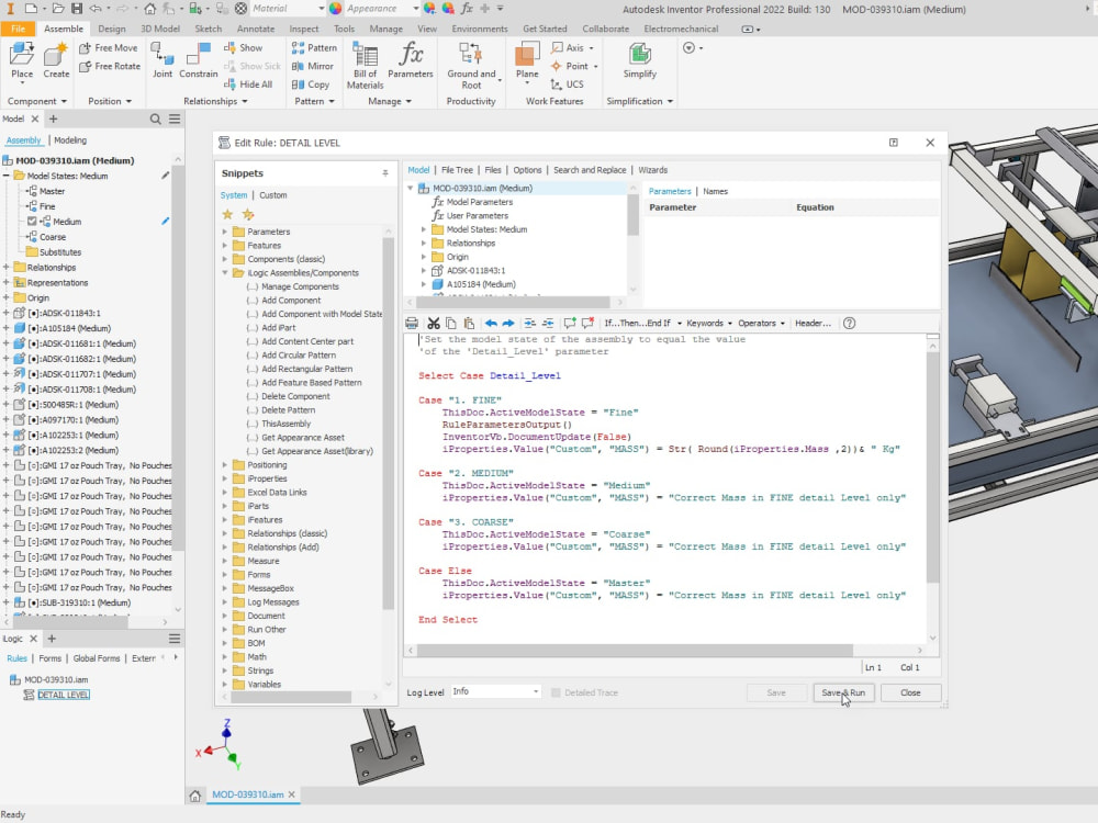 Ilogic automation in Autodesk inventor | Upwork