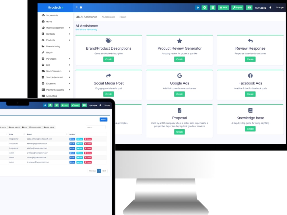 All-in-one web app ERP system for 50+ businesses, multi vendor stores ...