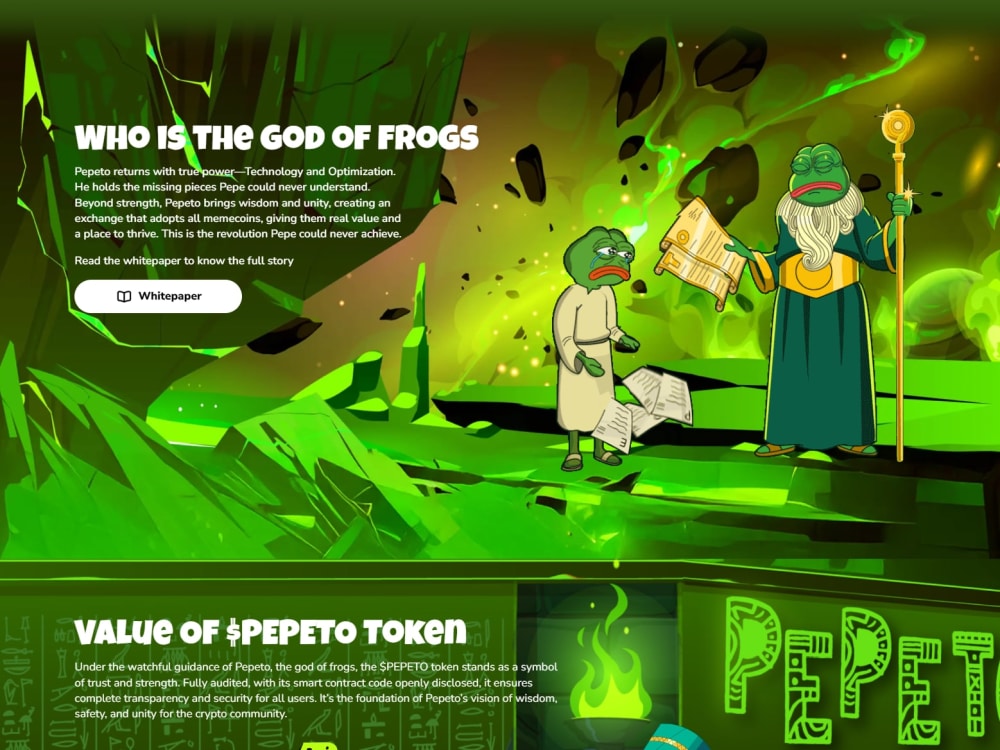 A meme coin website, presale, web design, Coin presale, meme website ...