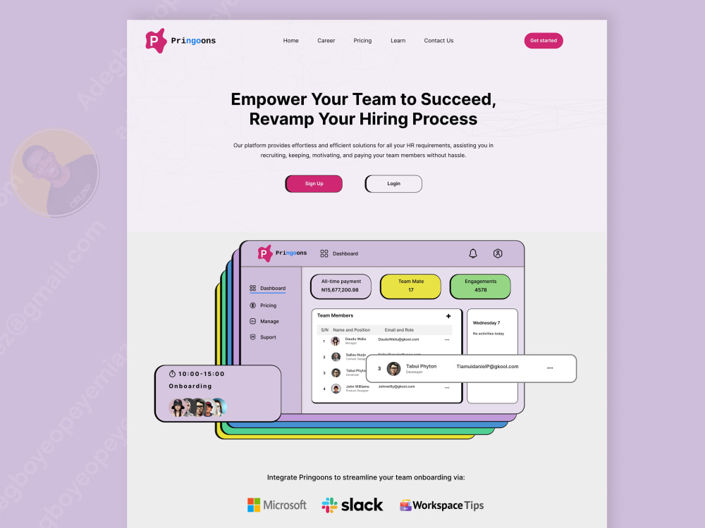 A Responsive Figma Landing Page UI/UX Design. | Upwork