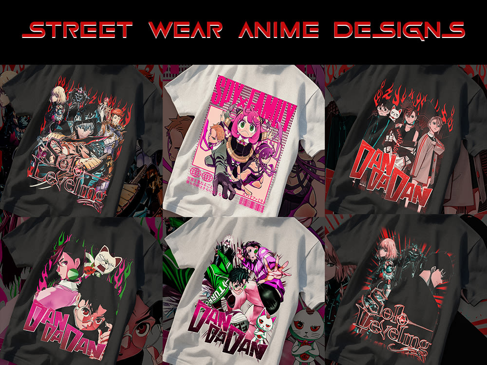 Custom unique anime designs for tshirt. | Upwork