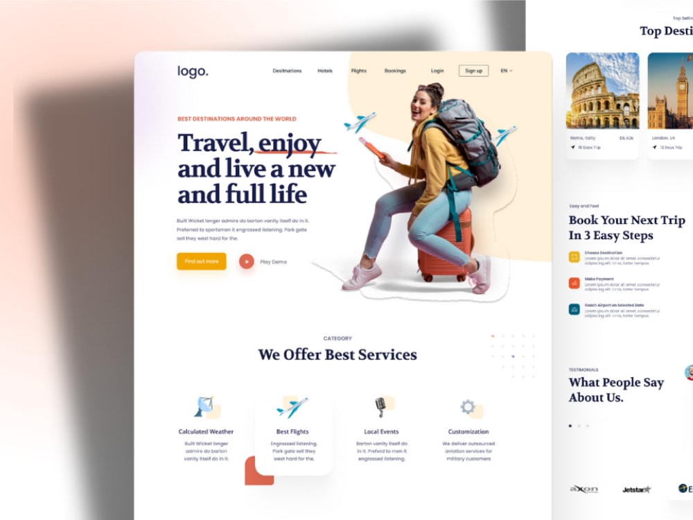 A Modern High-Quality, Responsive Landing Page UI/UX Design in Figma | Upwork