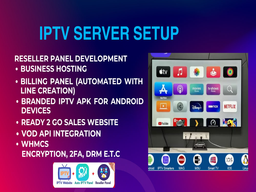 Setup iptv automation website, iptv server setup, xtream UI, xui one panel | Upwork