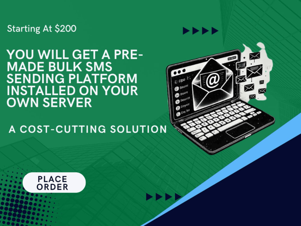 A pre-made bulk SMS sending platform installed on your own server | Upwork