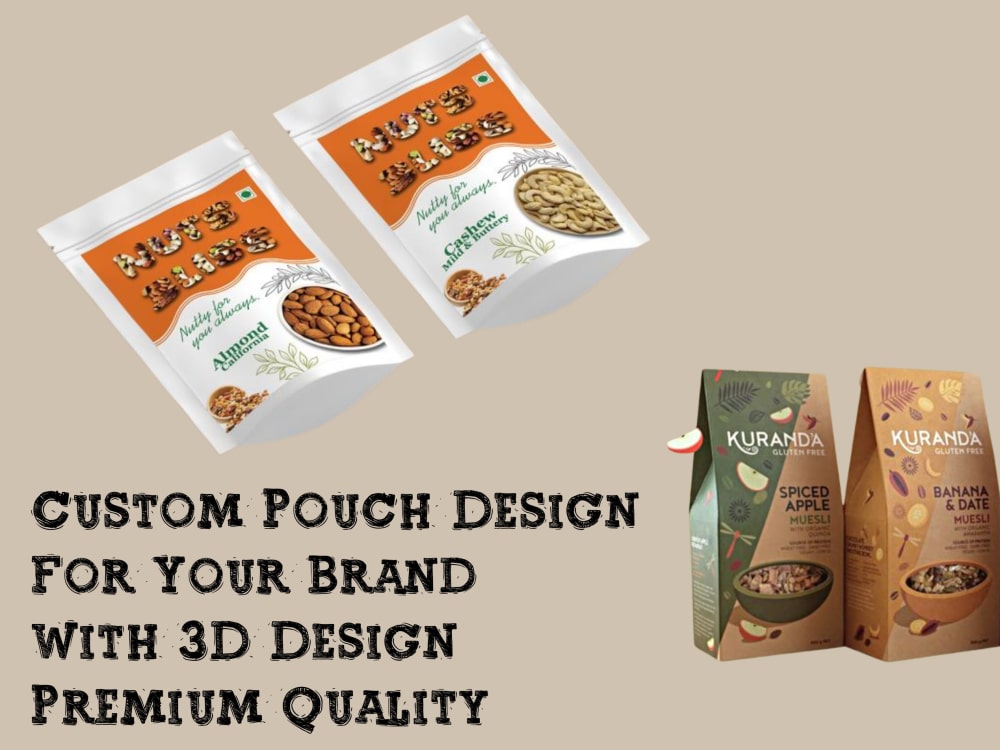 Custom Pouches, Sachet, Plastic/Shopping Bag 3D Design with Video | Upwork
