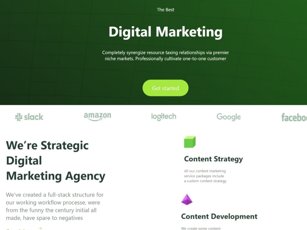 Responsive Landing Page using HTML, CSS, JavaScript | Upwork