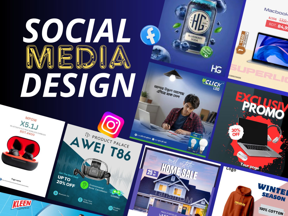 Stunning social media poster designs for Facebook, Instagram, and ...