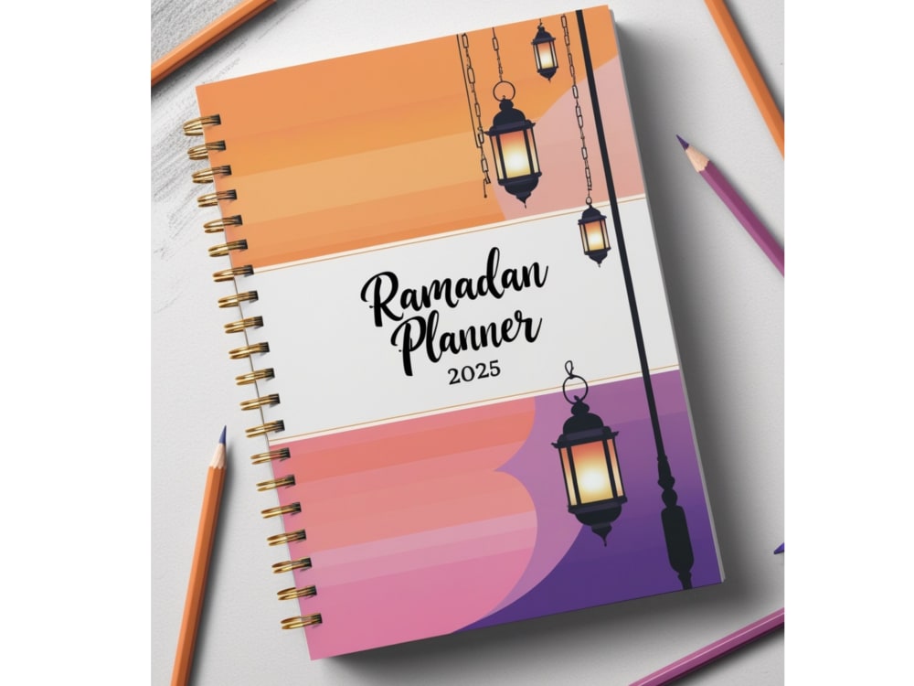 A professionally designed minimalist Ramadan Planner cover | Upwork