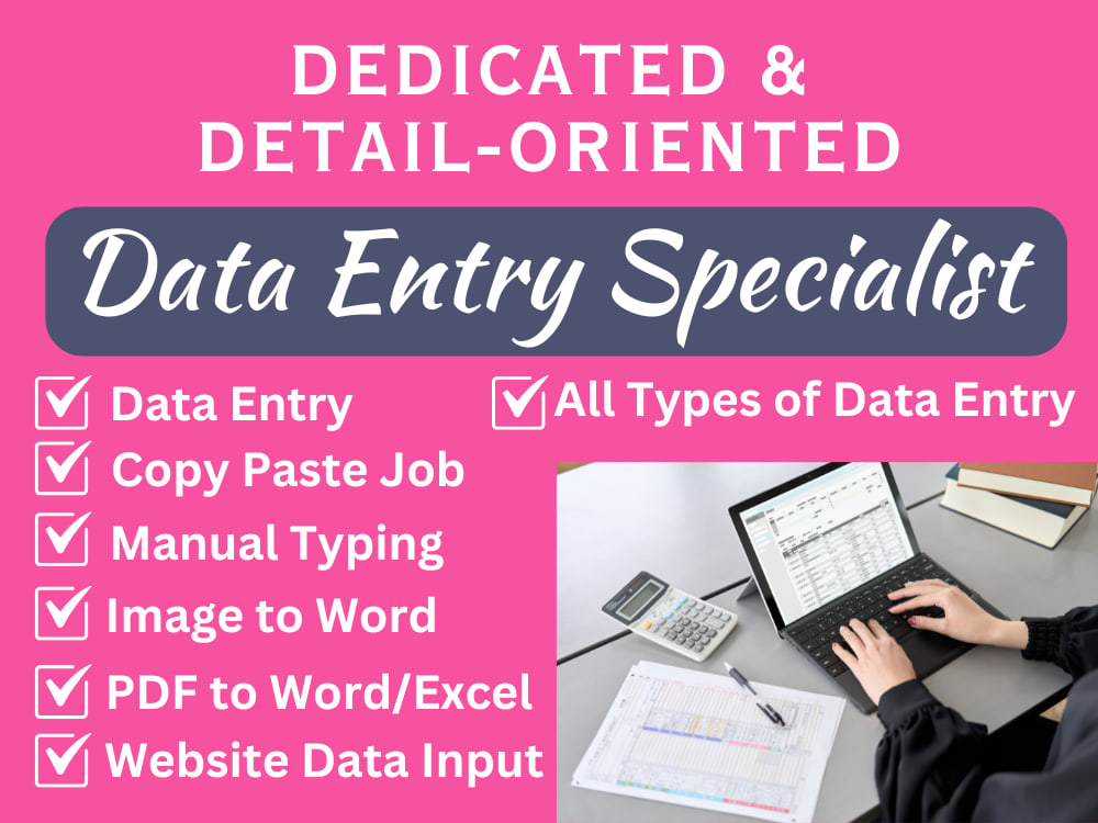Quality data entry, manual typing, copy paste job, online research | Upwork