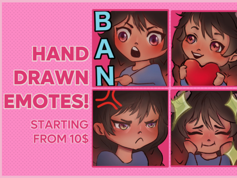 A cute freestyle anime emote for your streams! | Upwork