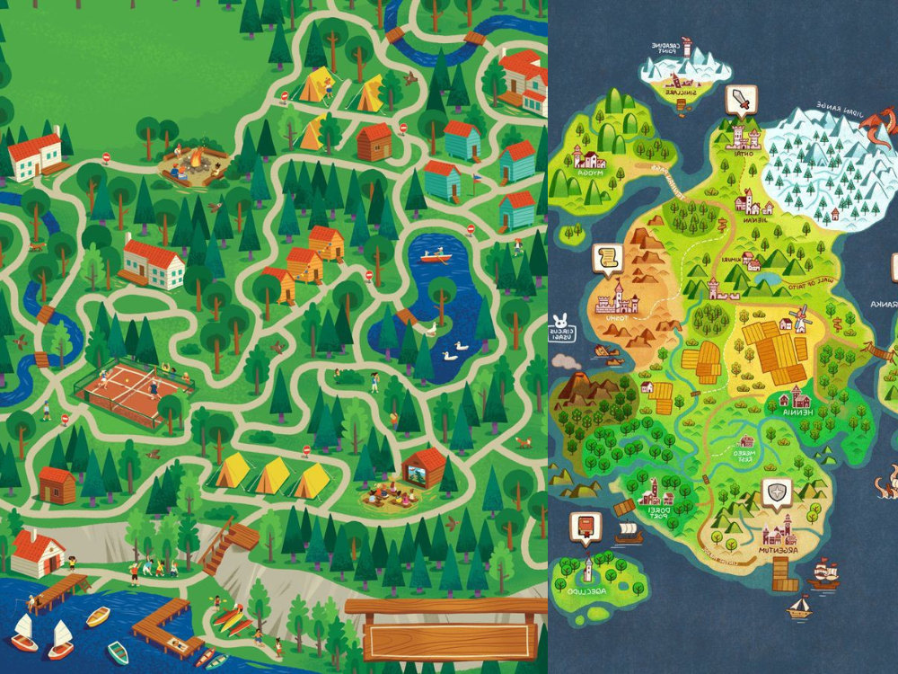 Fantasy map,city map,rpg novel book plan,historical,event map ...