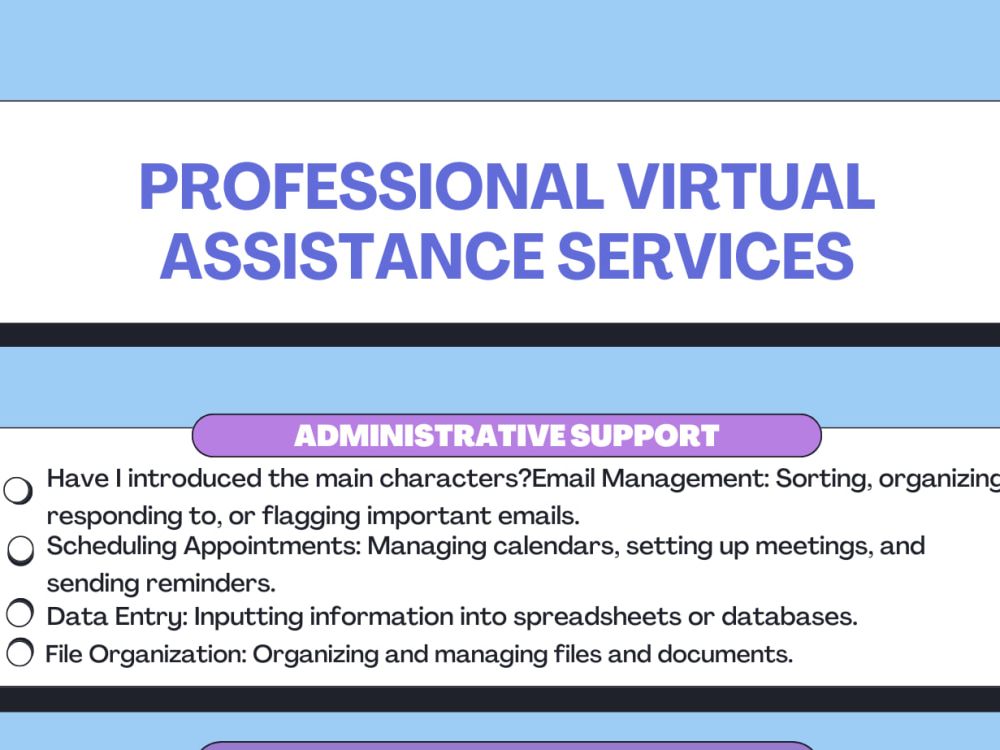 Virtual assistant with admin task and data entry | Upwork
