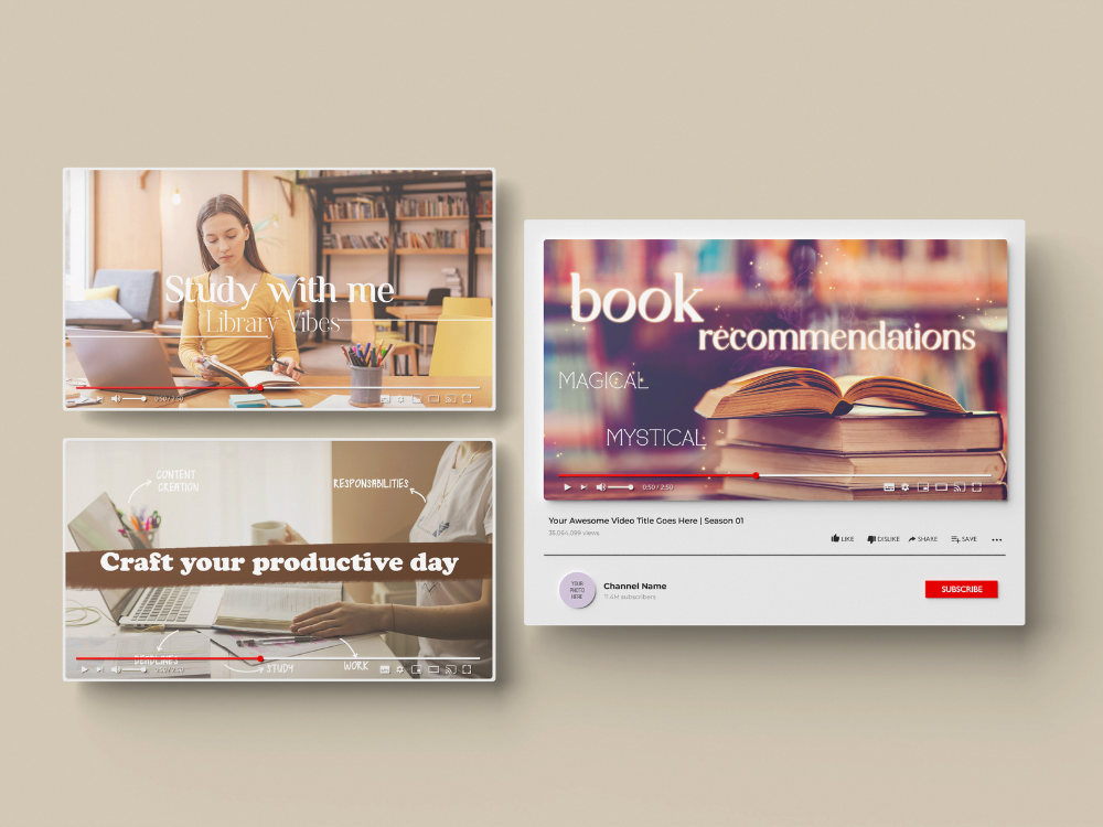 Aesthetic and minimalist thumbnails for your YouTube | Upwork