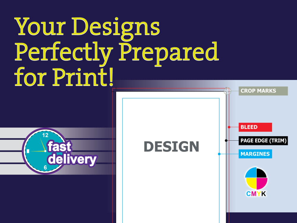 Prepare your files for the printing press layout design | Upwork