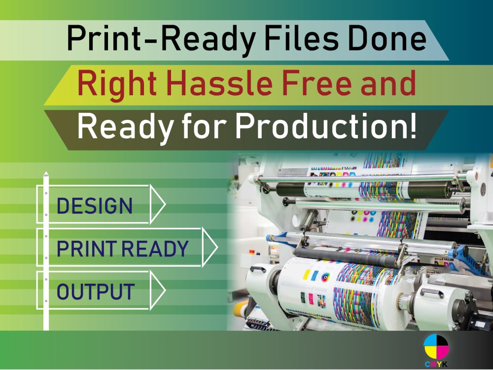 Prepare your files for the printing press layout design | Upwork