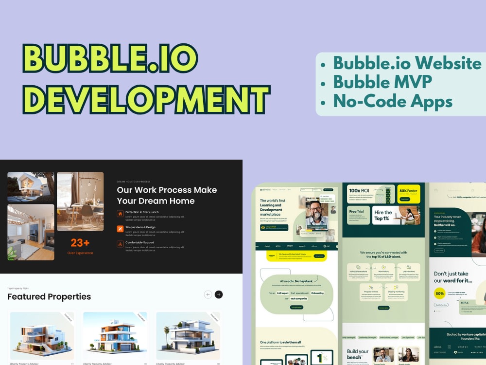 Bubble.io Website | Bubble MVP | Bubble Development | No-Code Apps | Upwork