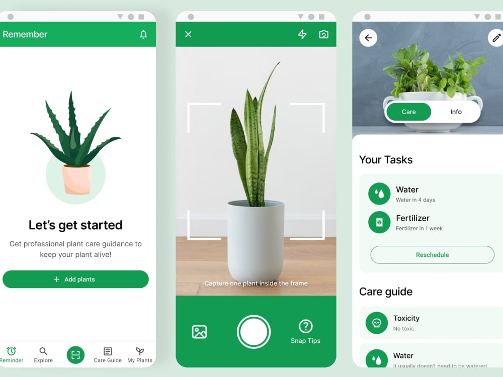 Plant Care & Reminder App UX/UI Design for Your Plant Care | Upwork