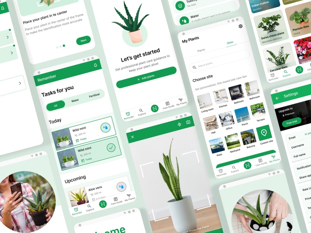 Plant Care & Reminder App UX/UI Design for Your Plant Care | Upwork