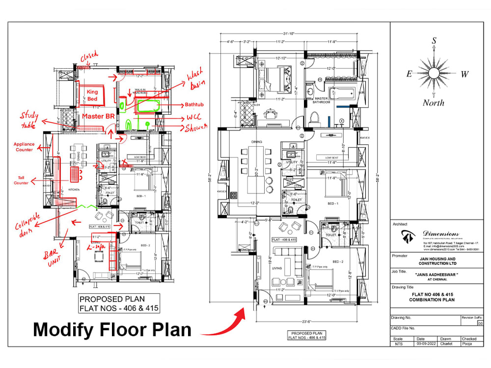 Redraw floor plan in AutoCAD for real estate agents | Upwork