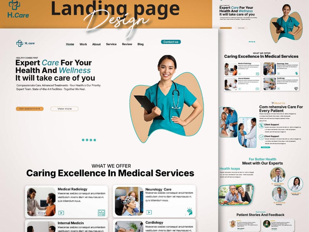A professional healthcare landing page design to boost conversions | Upwork