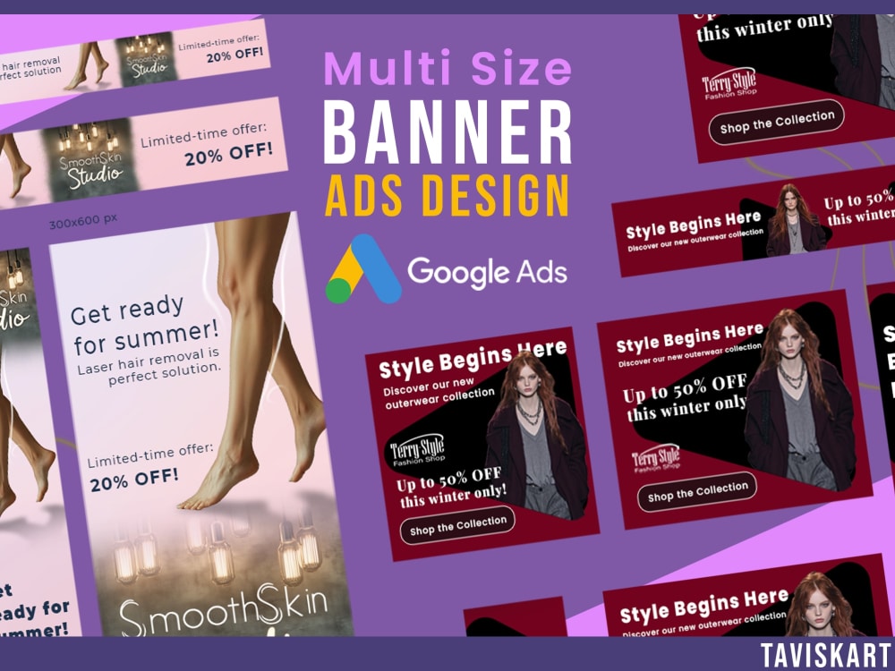 Design banner ads, google display ads, web banners | Upwork