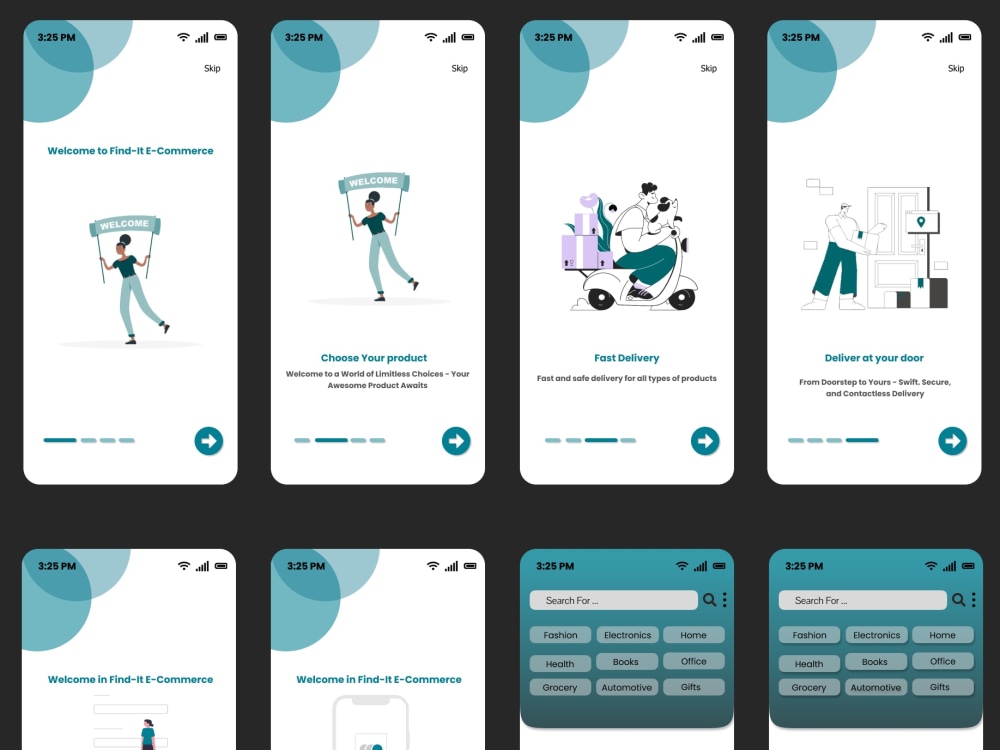 Design wireframes for UI/UX and develop front-end applications | Upwork