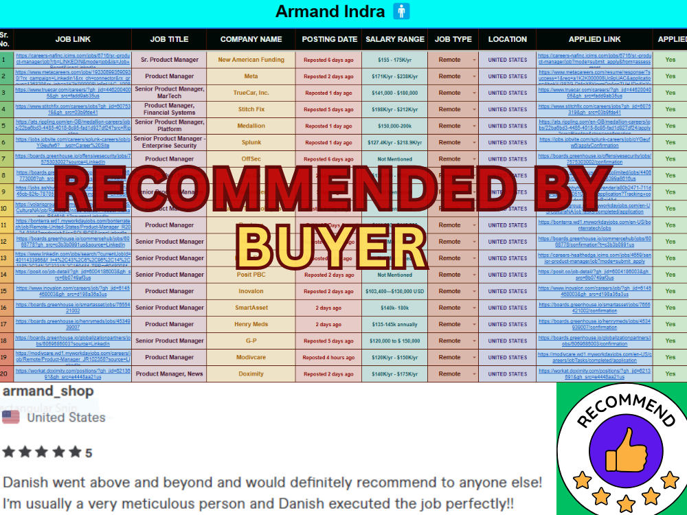 Job application assistant & Reverse Recruiter | Upwork