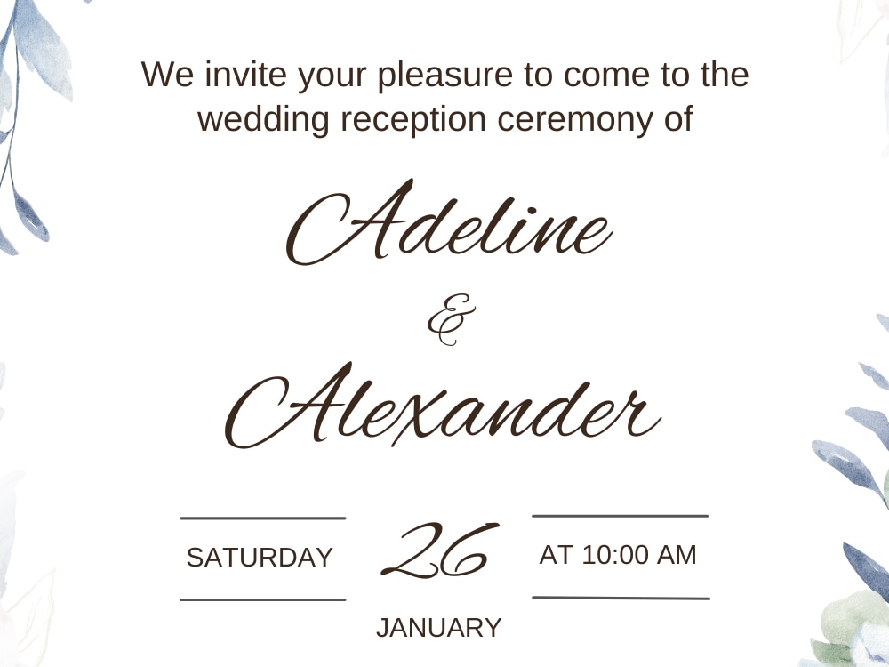 Invitation card with different varieties | Upwork