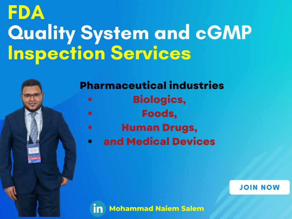 FDA Inspection on Quality System & cGMP for Drug- Supplement-Medical ...