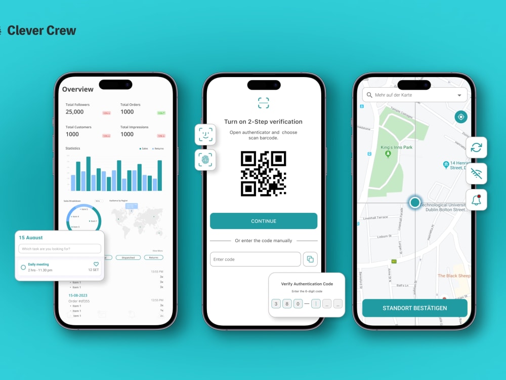Location-based service app (field operation, gps, business automation ...