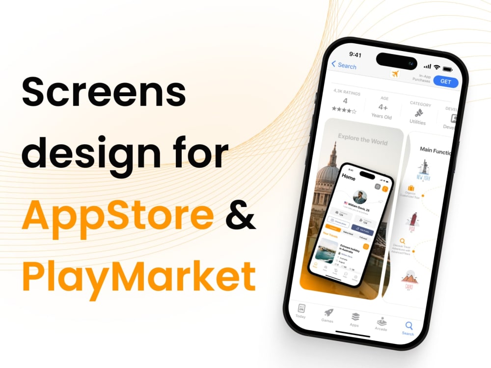Screens design for App Store & Play Market, Google Play | Design in ...