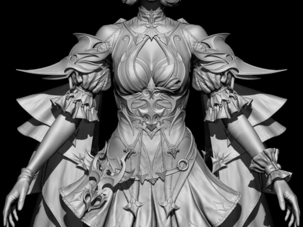 3d anime style model anime figure diorama model action figure 3d ...