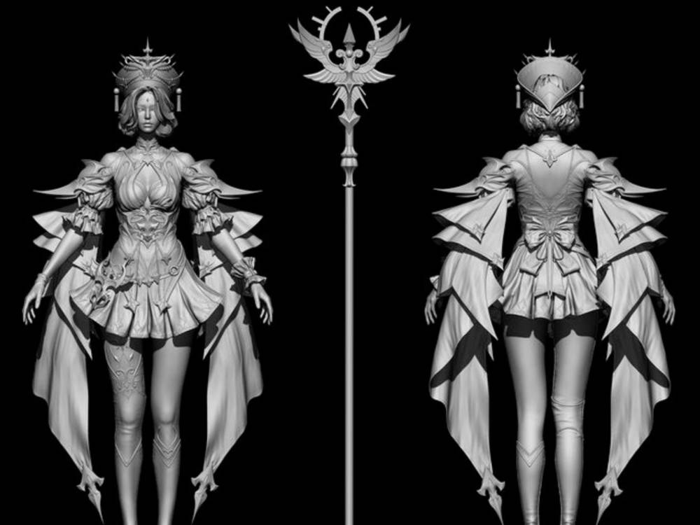 3d anime style model anime figure diorama model action figure 3d ...