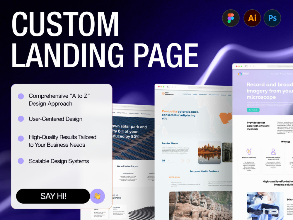 Professional Landing Page Design That Converts | Responsive Website UI UX | Upwork
